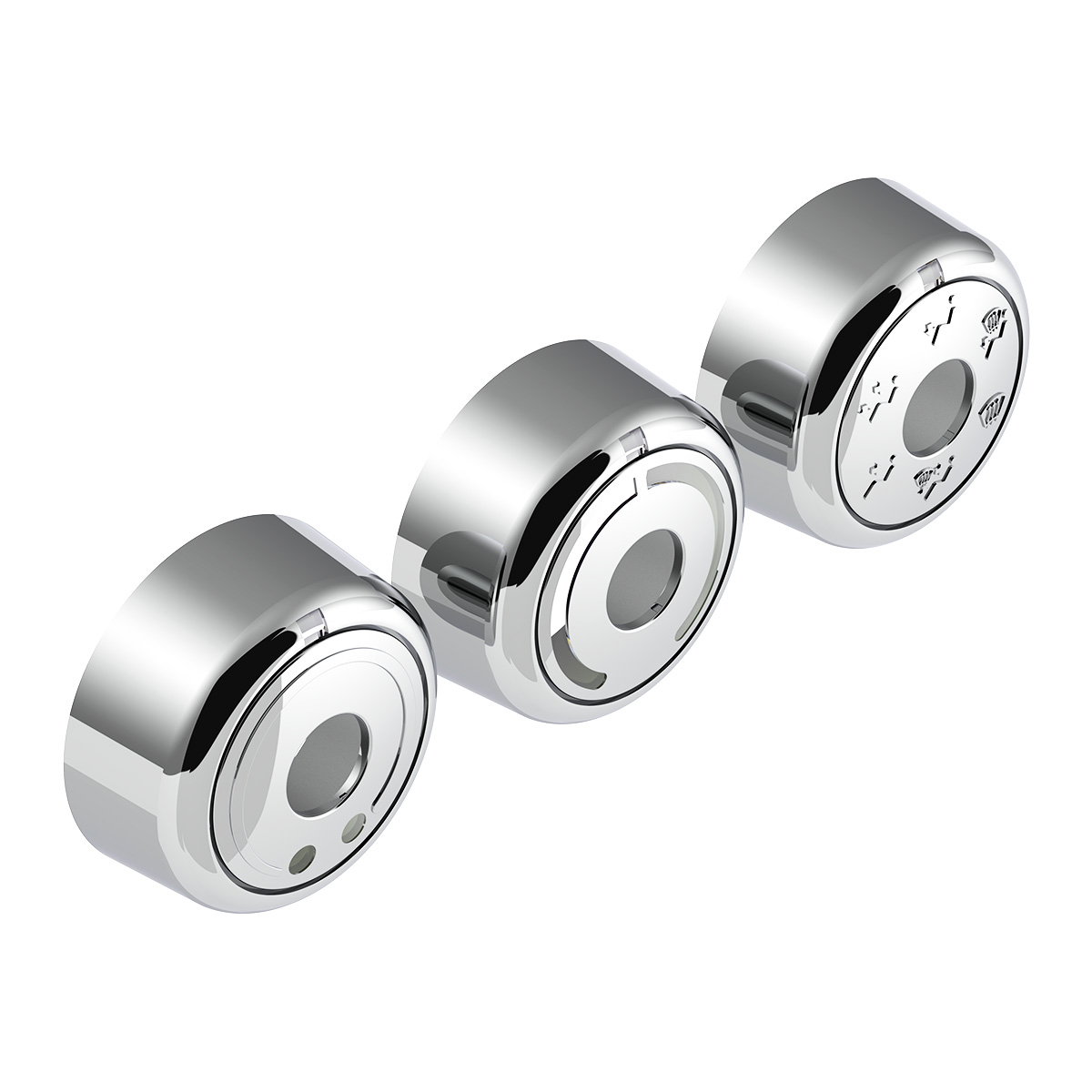 truck.upauto.com: Chrome Plastic A/C Control 6-Piece Dial Covers For ...