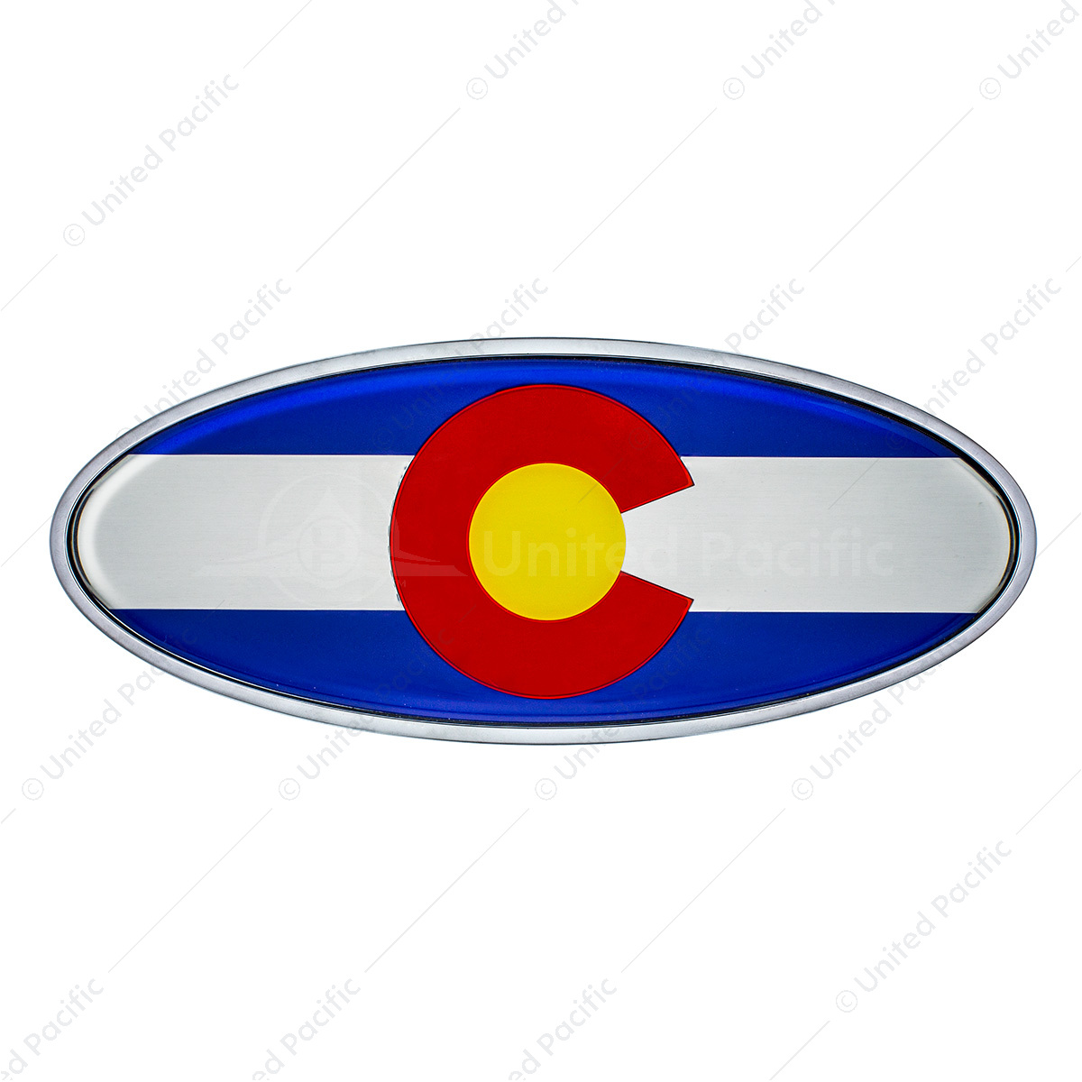 truck.upauto.com: Chrome Die Cast Colorado Flag Emblem