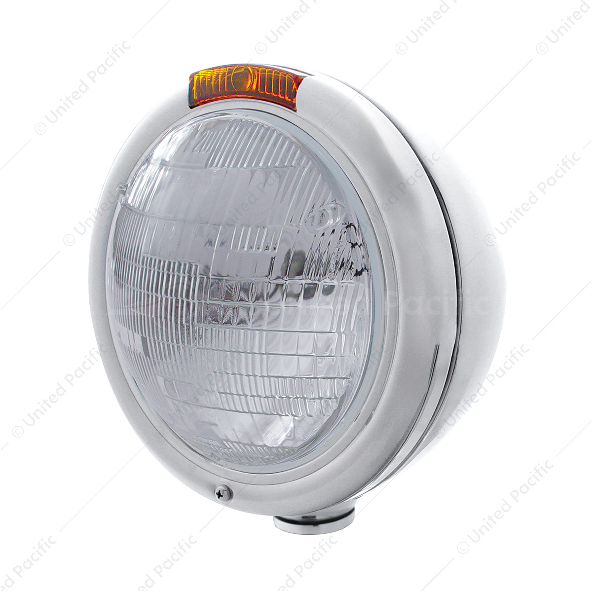 truck.upauto.com: Chrome Classic Headlight 6014 Bulb & Amber Turn ...