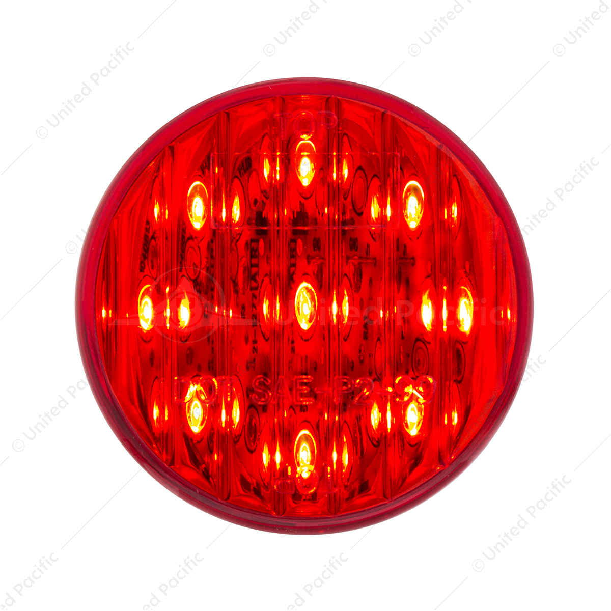 truck.upauto.com: 9 LED 2" Round Light (Clearance/Marker) - Red LED/Red ...